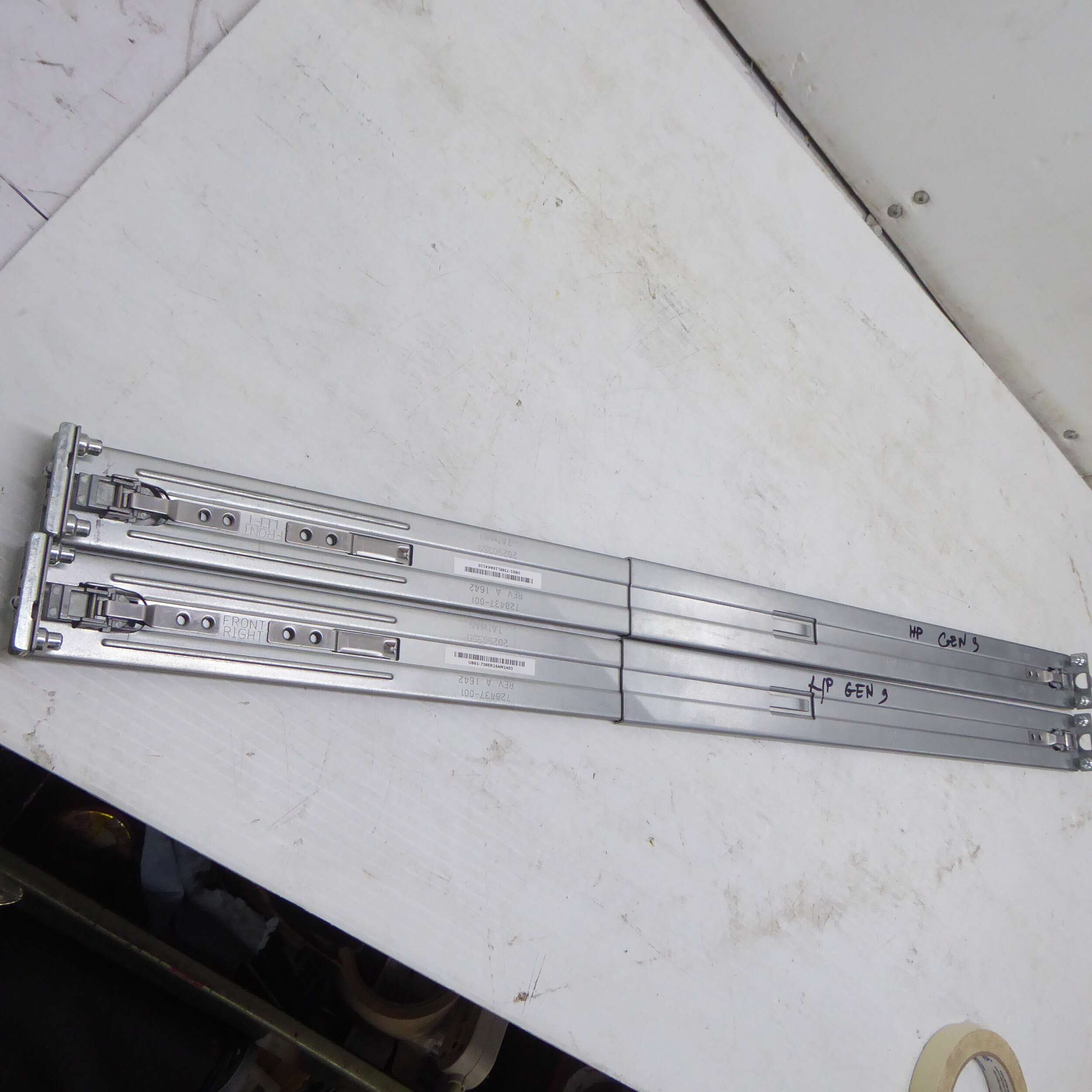 1U Sliding Rail Kit 728438-001 (left and right) - RECYBORG