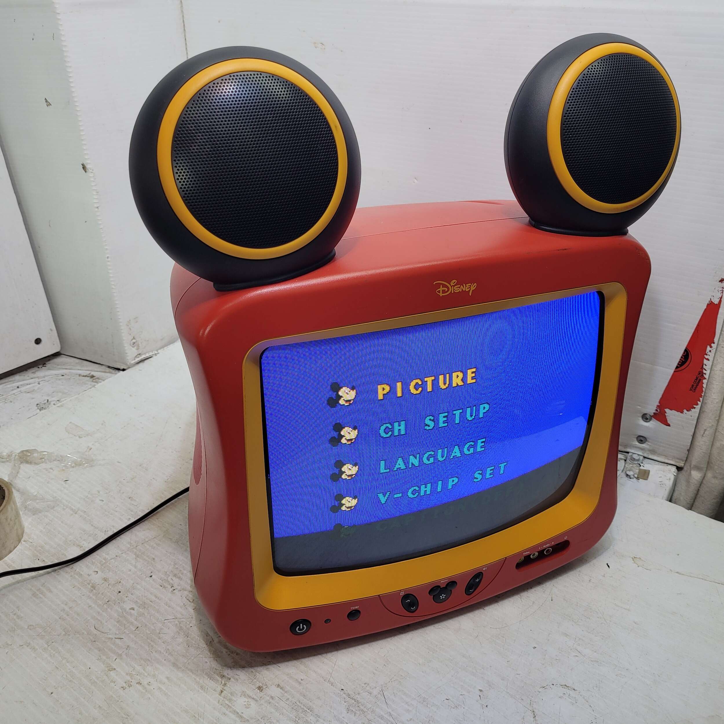 Disney DT1300-C 13" - Television Cathodique (sans remote) / Working Vintage Mickey Mouse TV ...