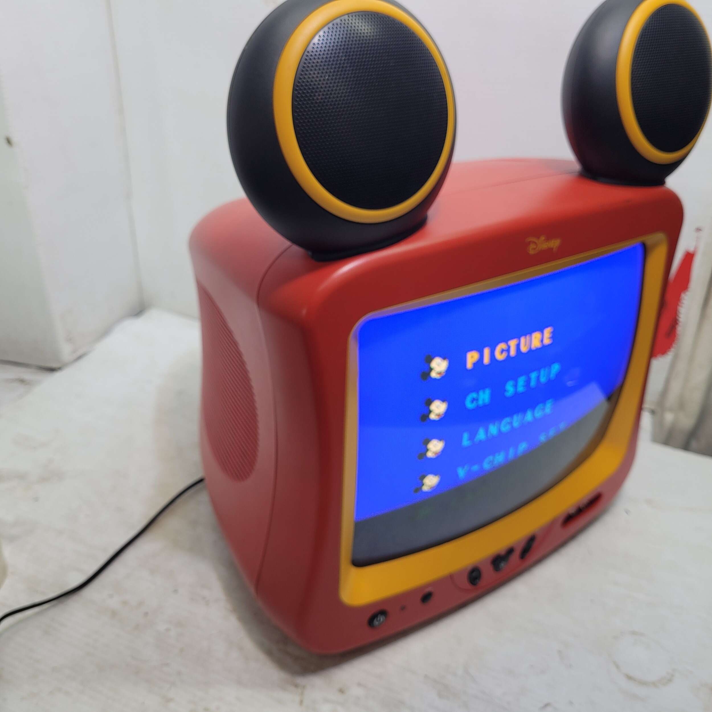 Disney DT1300-C 13" - Television Cathodique (sans remote) / Working Vintage Mickey Mouse TV ...